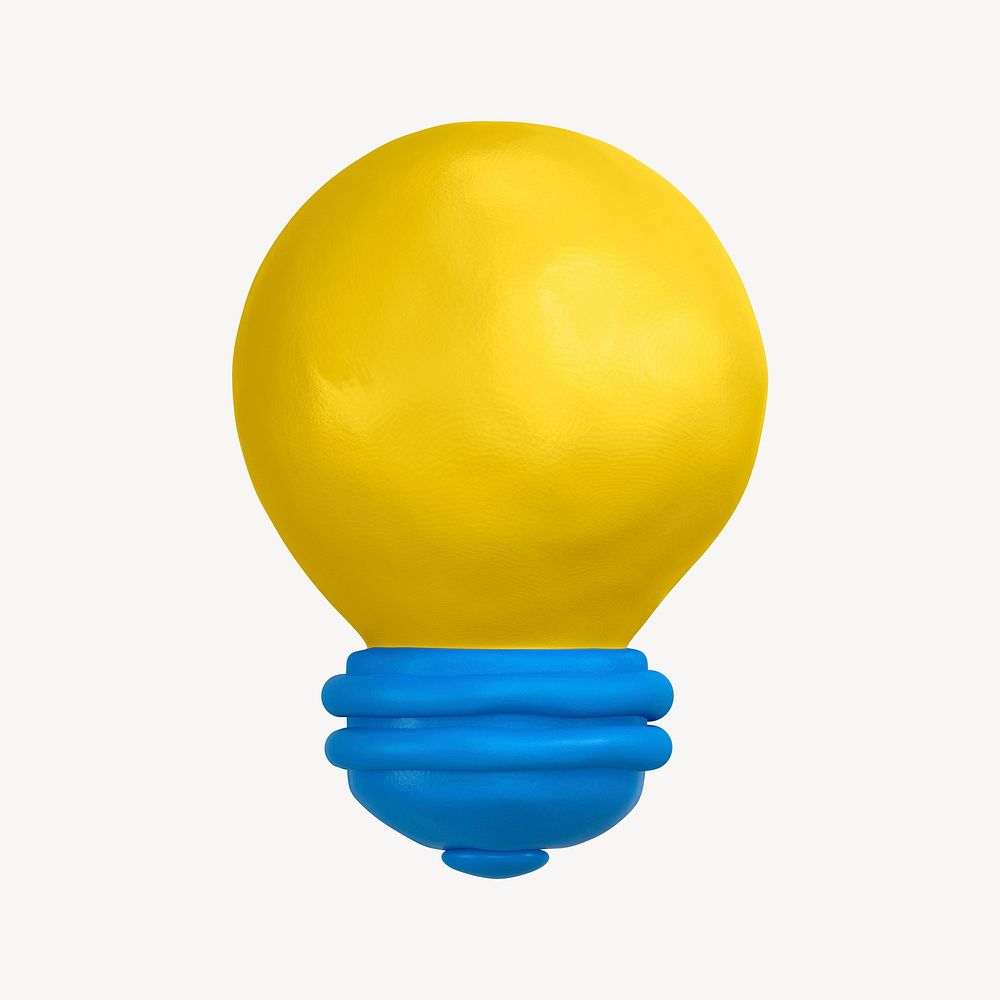 Light bulb 3D icon sticker | Premium Icons Illustration - rawpixel