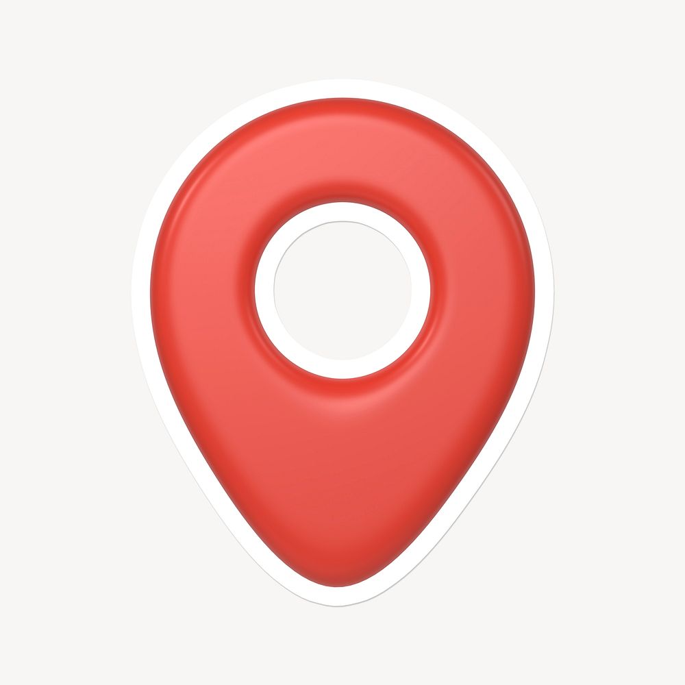 Red location pin icon sticker | Free Icons - rawpixel