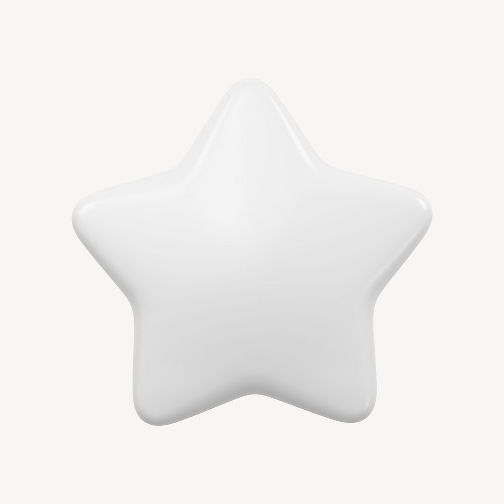 White star, favorite icon, 3D | Free Icons Illustration - rawpixel