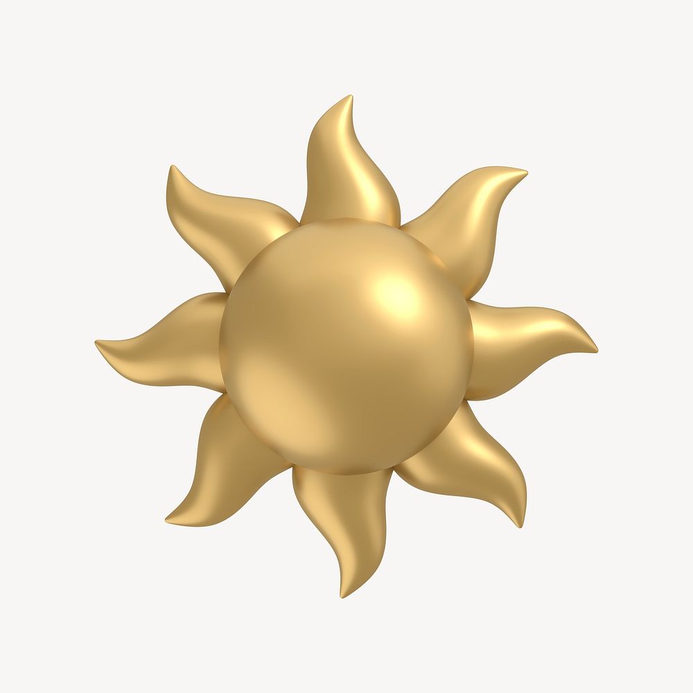 Gold sun, weather 3D icon | Premium Icons Illustration - rawpixel
