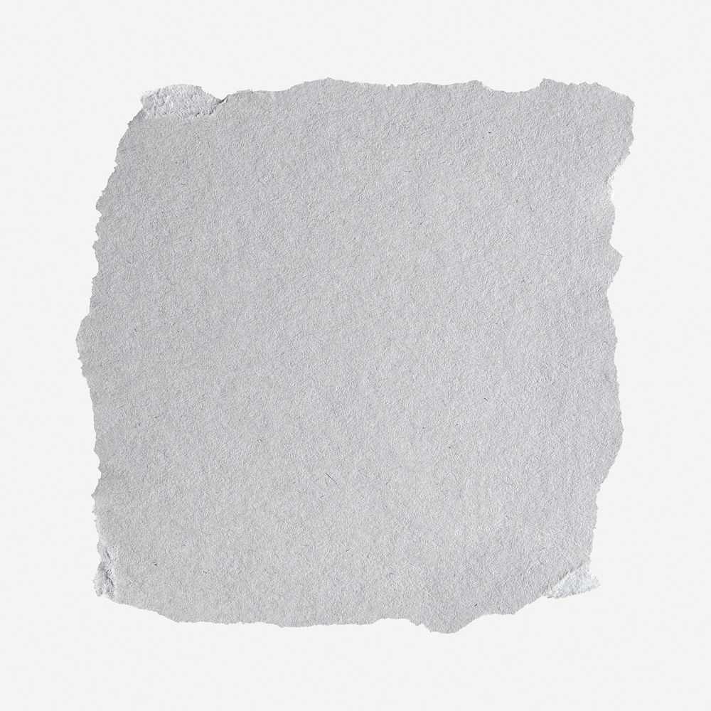 Ripped gray paper sticker, journal | Free PSD - rawpixel
