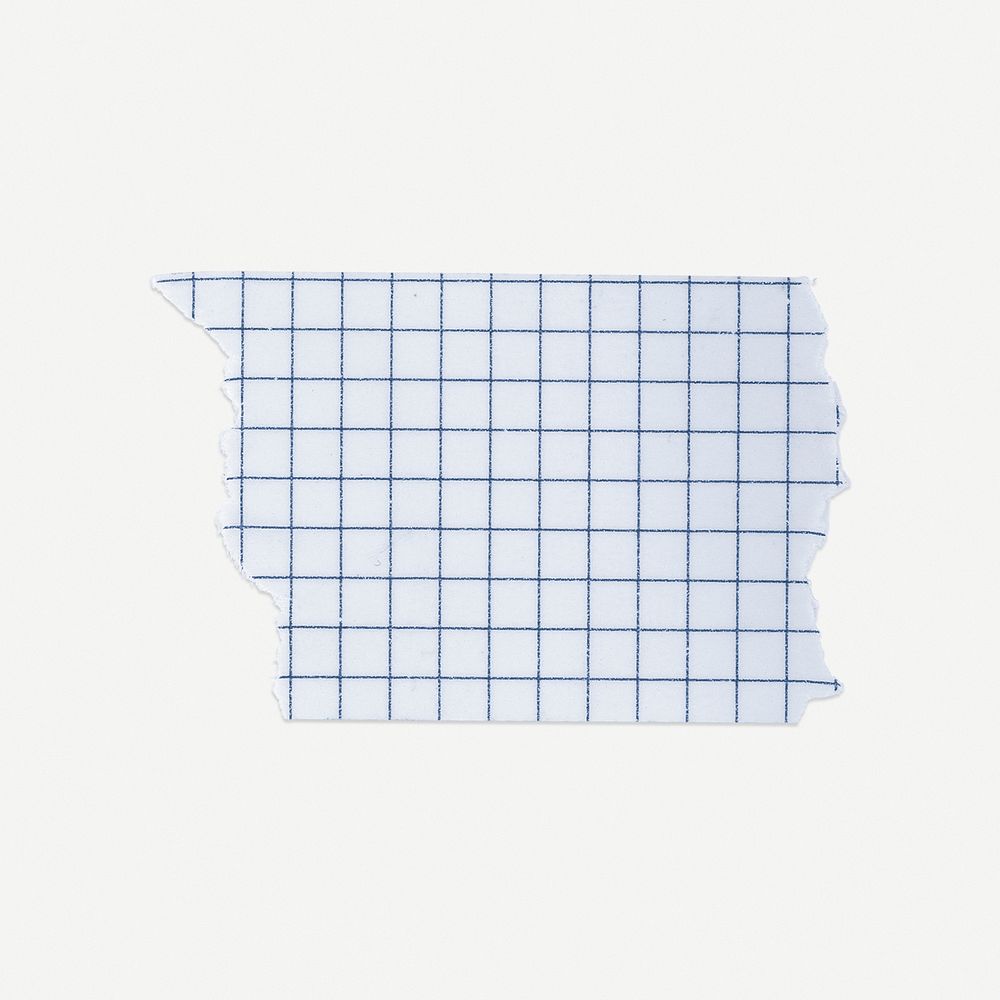 Grid ripped paper sticker, journal | Free PSD - rawpixel