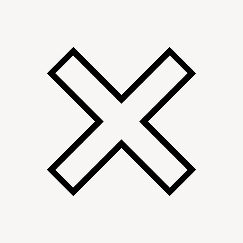 X mark line icon, minimal | Free Icons - rawpixel