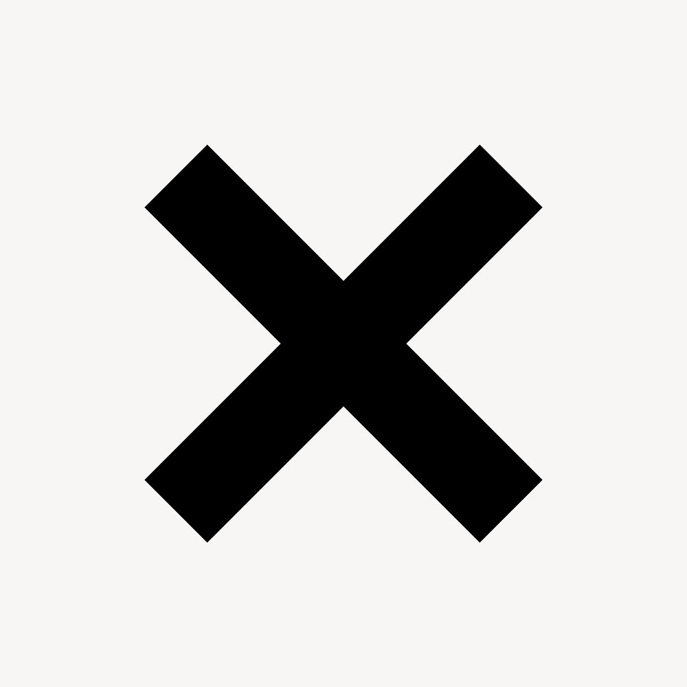 X mark icon, flat graphic | Free Icons - rawpixel