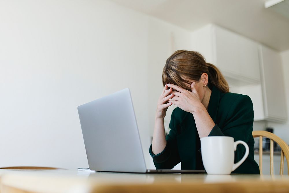 Stressed out woman working at home | Free Photo - rawpixel