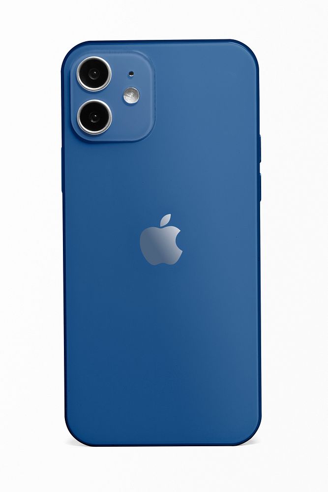 Blue Apple iPhone 12 psd | Free PSD - rawpixel