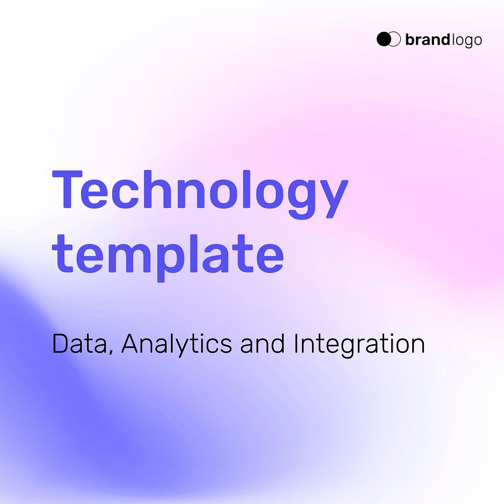 Purple gradient technology template vector | Premium Vector Template ...