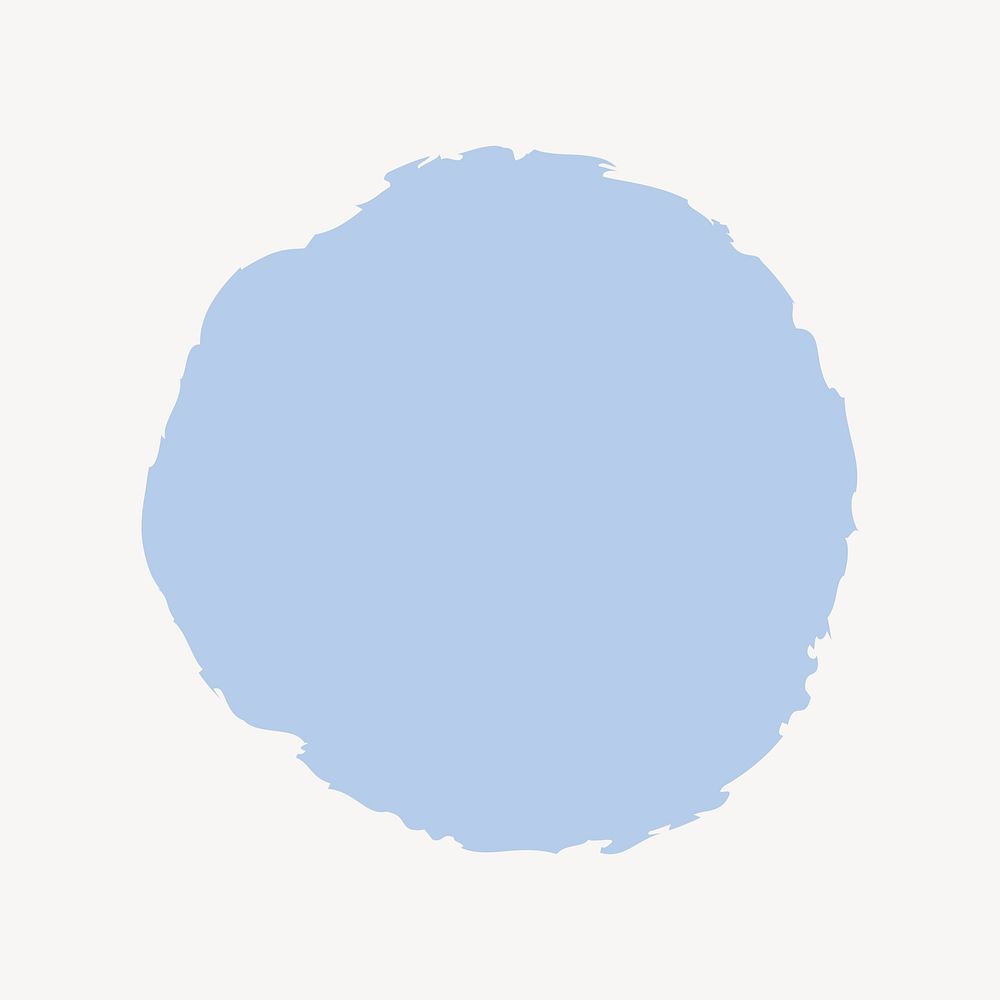 Blue circle shape sticker, cute | Vector - rawpixel