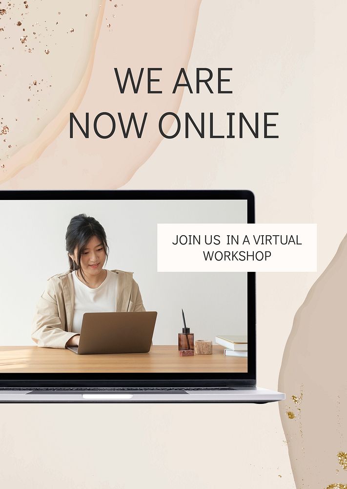 Virtual workshop, editable poster template | Premium PSD Template ...
