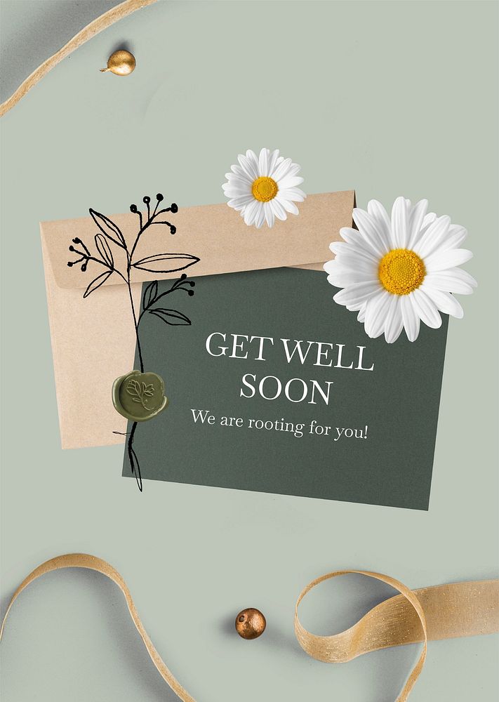 Get well, editable poster template | Premium PSD Template - rawpixel