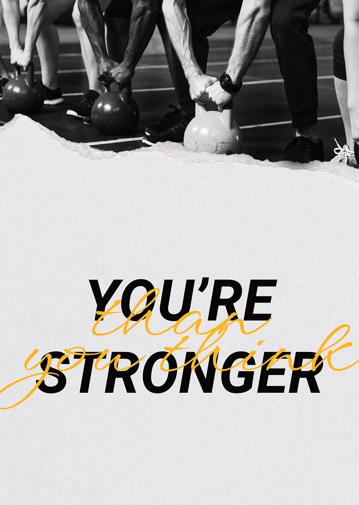 You're stronger poster template, inspirational | Premium PSD Template ...