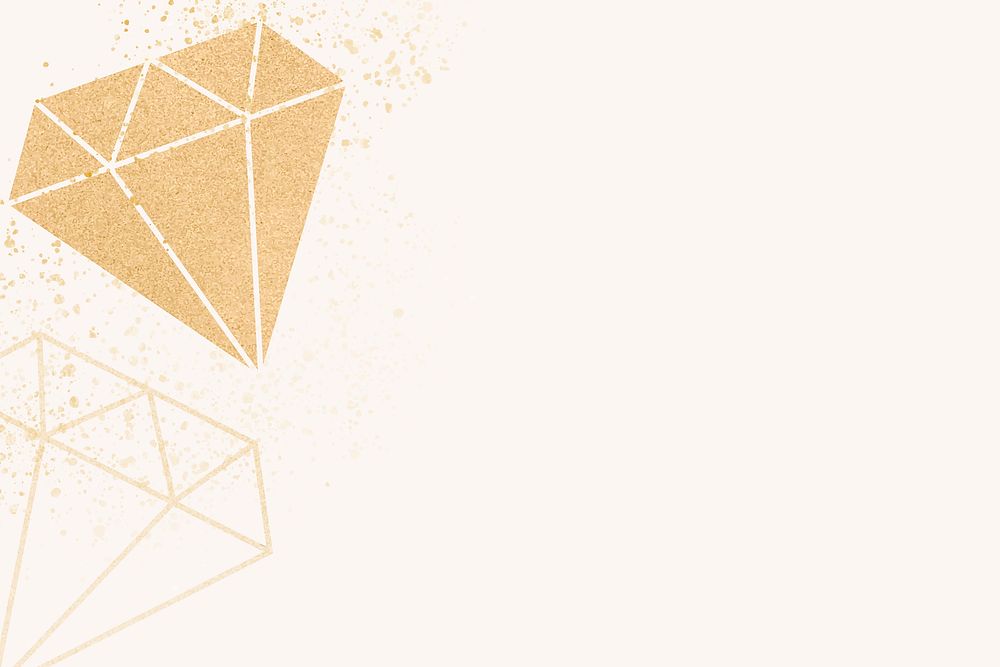 Shimmering golden geometric diamond vector | Premium Vector - rawpixel