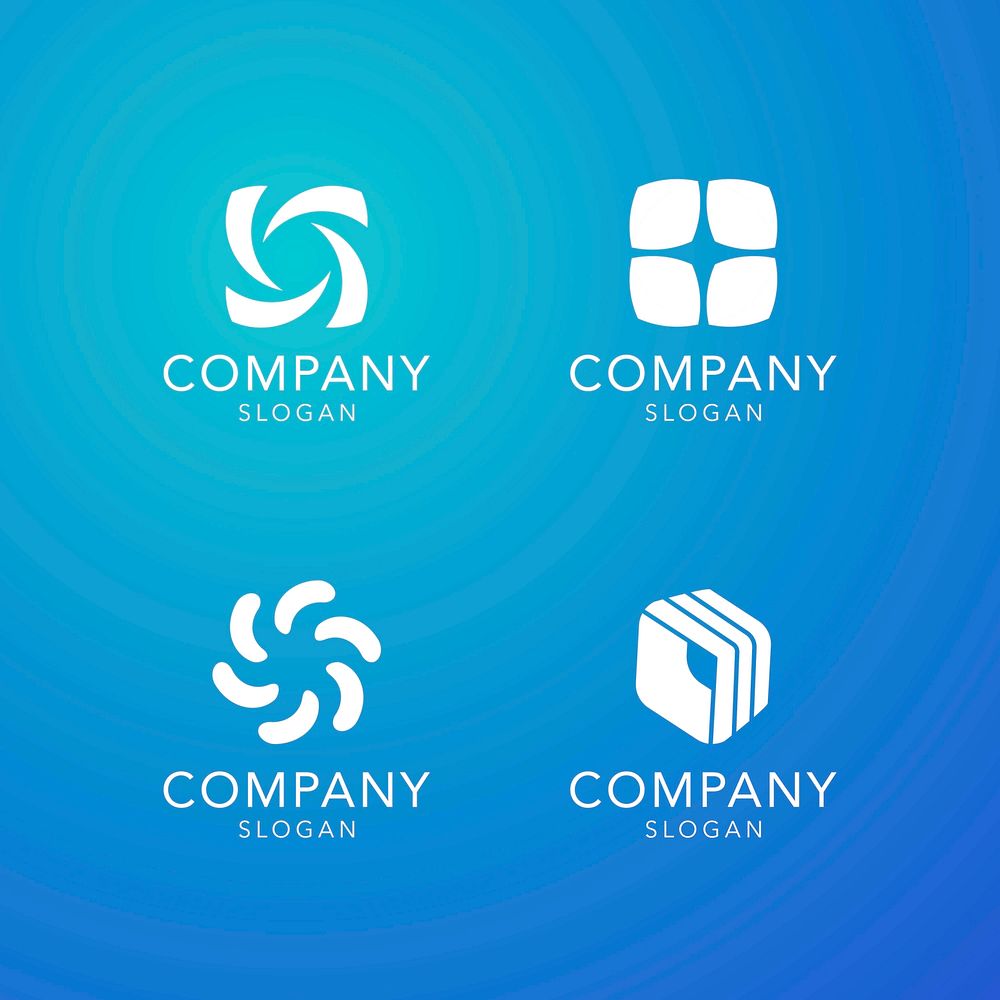 Blue company slogan collection vector | Premium Vector - rawpixel