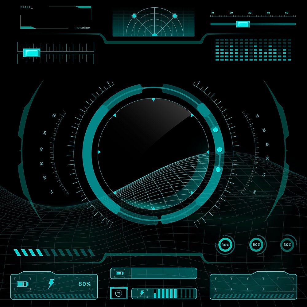 Technology interface template design elements | Premium Vector - rawpixel