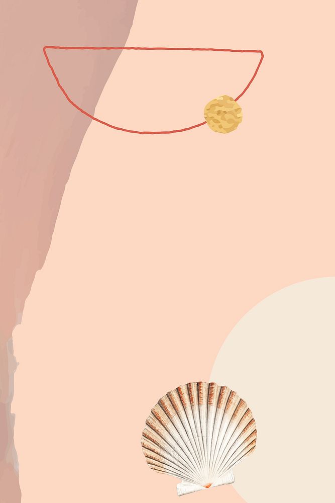 Clamshell pattern on pastel background | Premium Vector - rawpixel