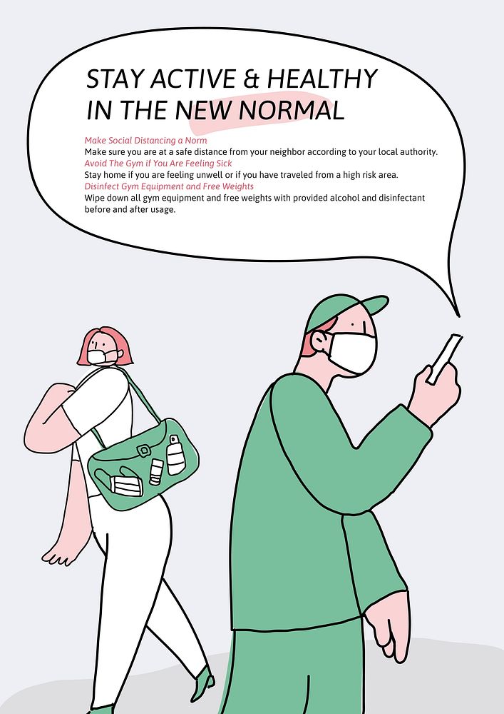 Stay active and healthy template | Premium Vector Template - rawpixel