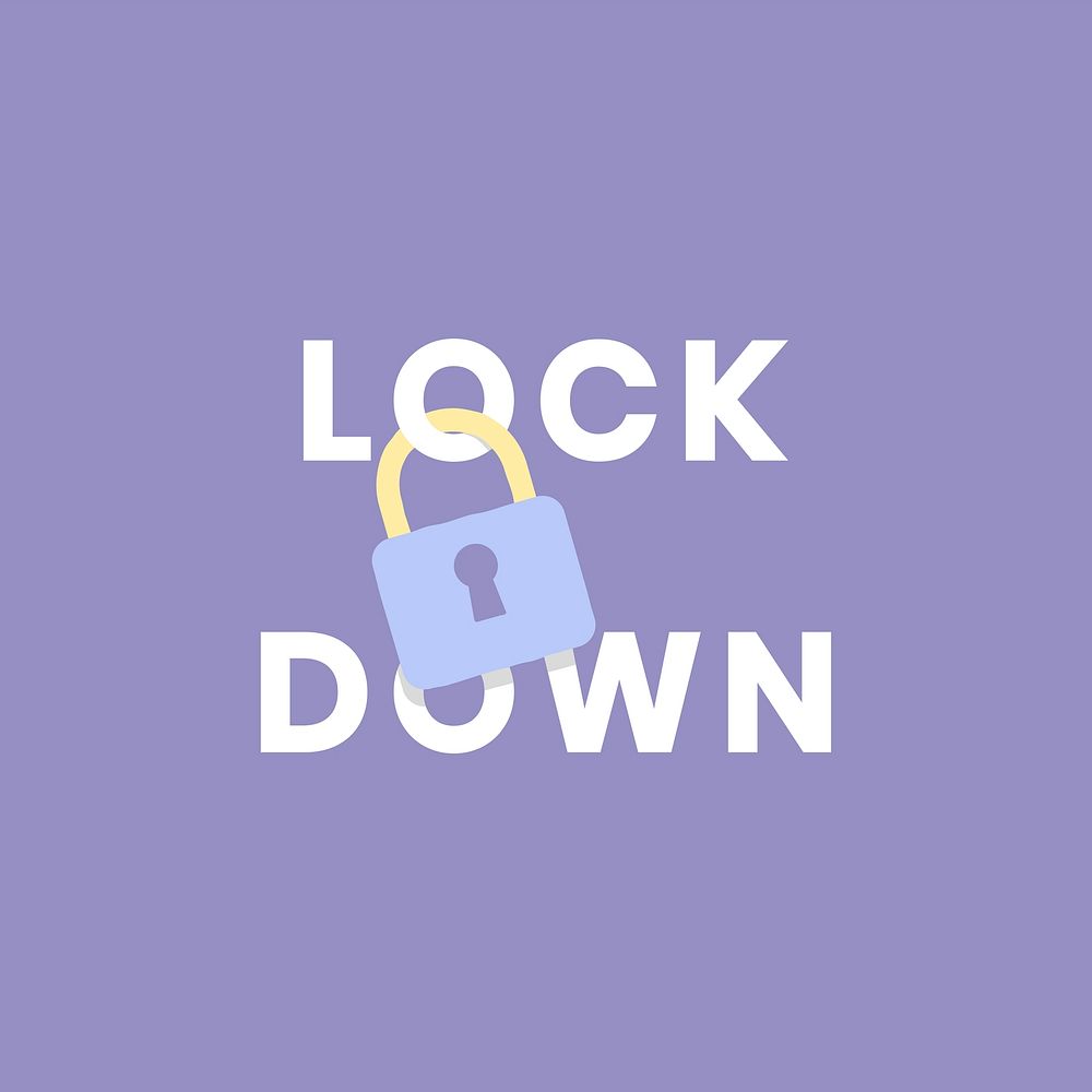 Lockdown during coronavirus pandemic element | Free Vector - rawpixel