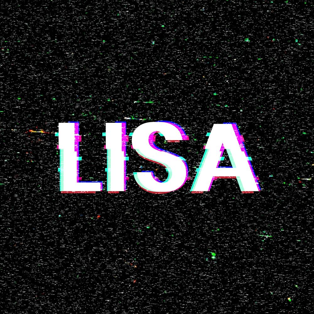 Lisa name typography glitch effect | Free Photo - rawpixel