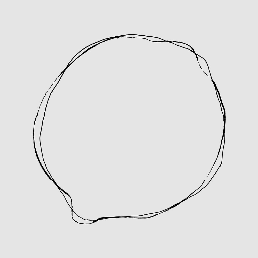 Line sketch circle frame vector | Free Vector - rawpixel