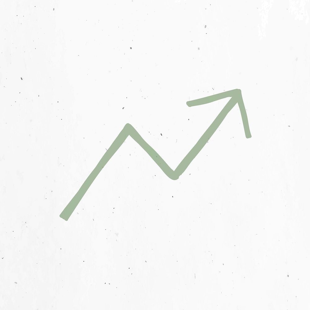 Pastel green rising arrow vector | Premium Icons - rawpixel