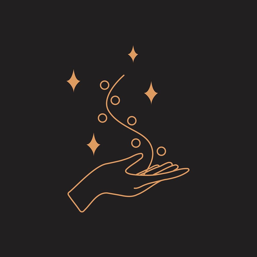 Magical spell logo element, minimal | Free Vector - rawpixel