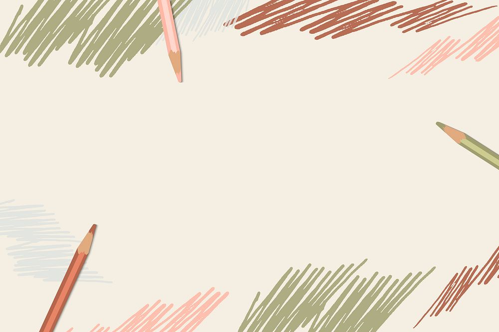 Colorful pencil scribbles on a paper | Premium Vector - rawpixel