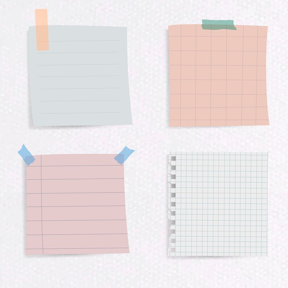 Set of notepaper on textured | Premium PSD - rawpixel