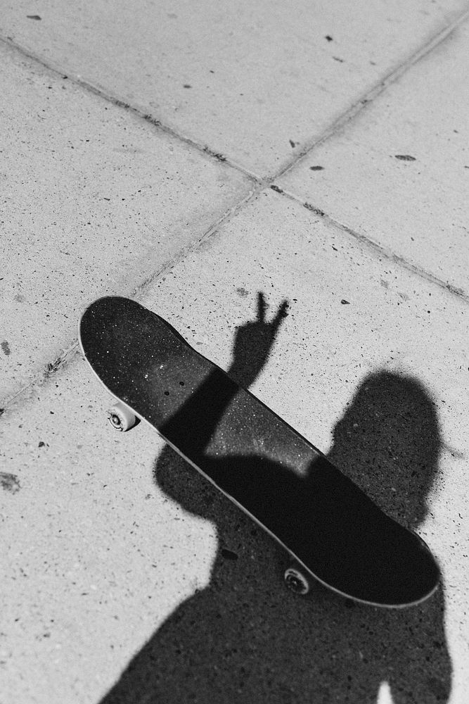 Shadow of a skateboarder on the concrete | Premium Photo - rawpixel