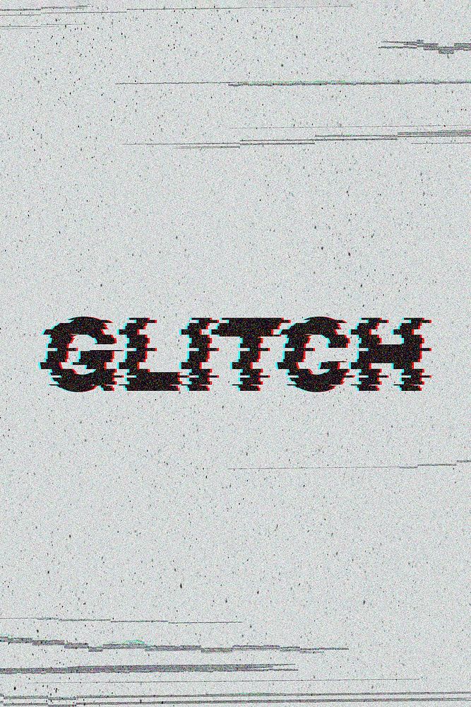 Glitch blurred effect typography on a gray | Free Photo - rawpixel