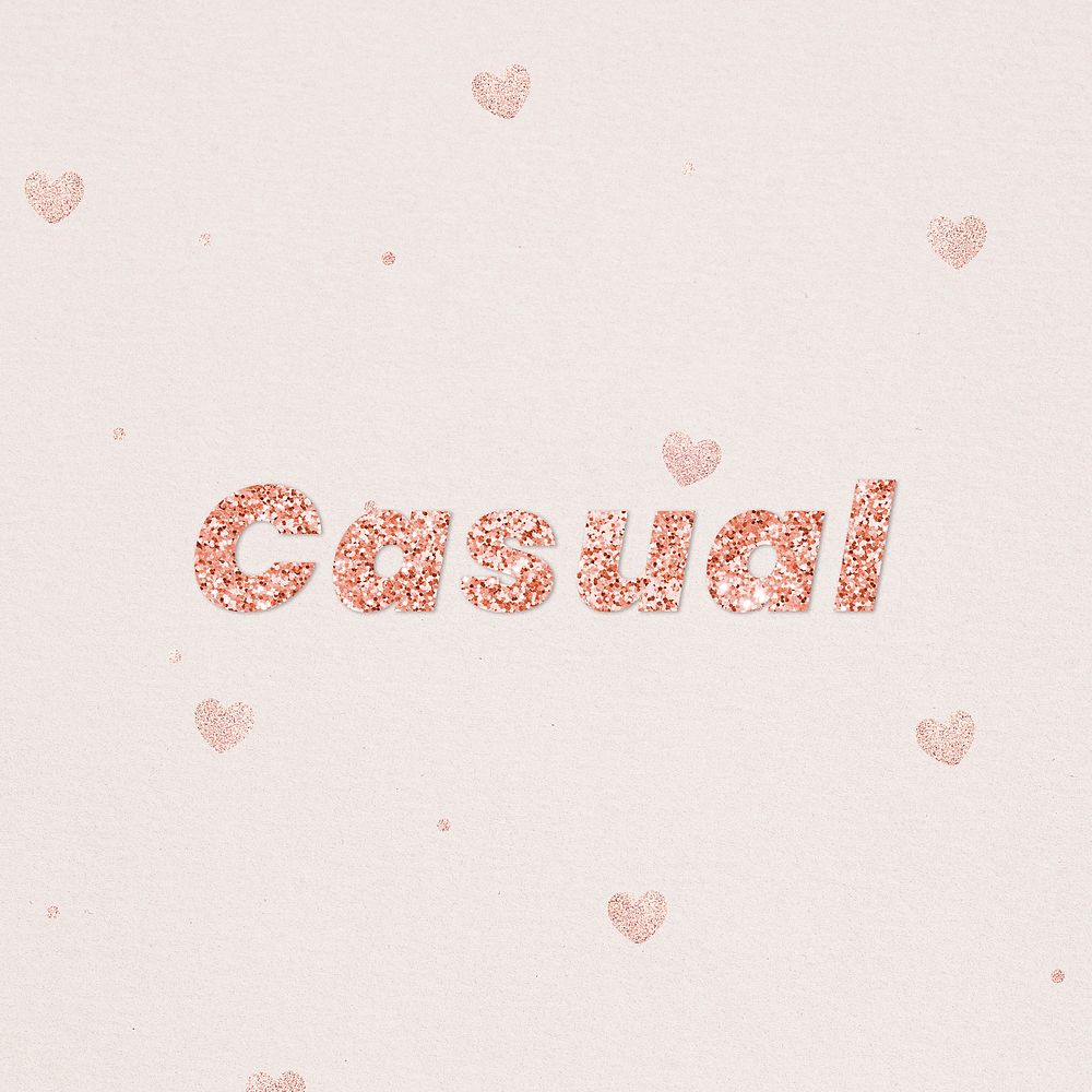 Glittery casual word on heart | Free Photo - rawpixel