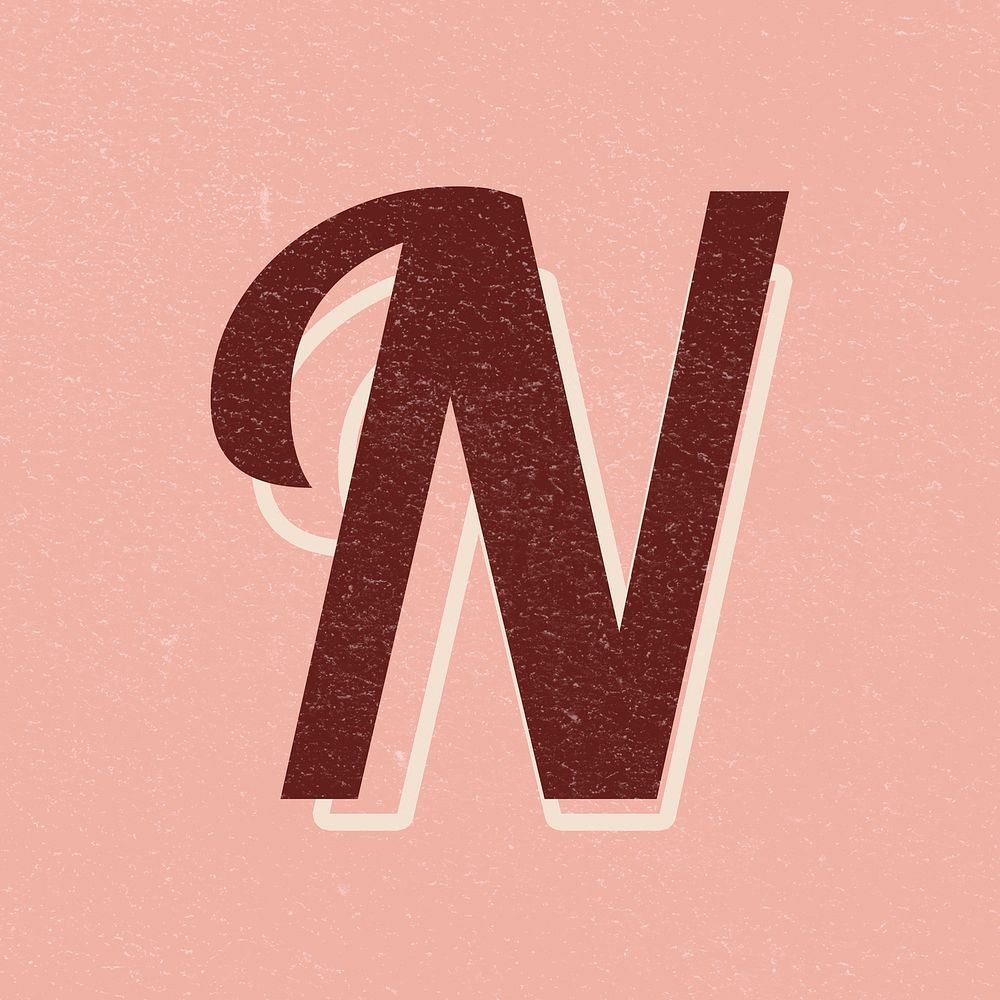 Letter N font printable a to z | Free PSD - rawpixel