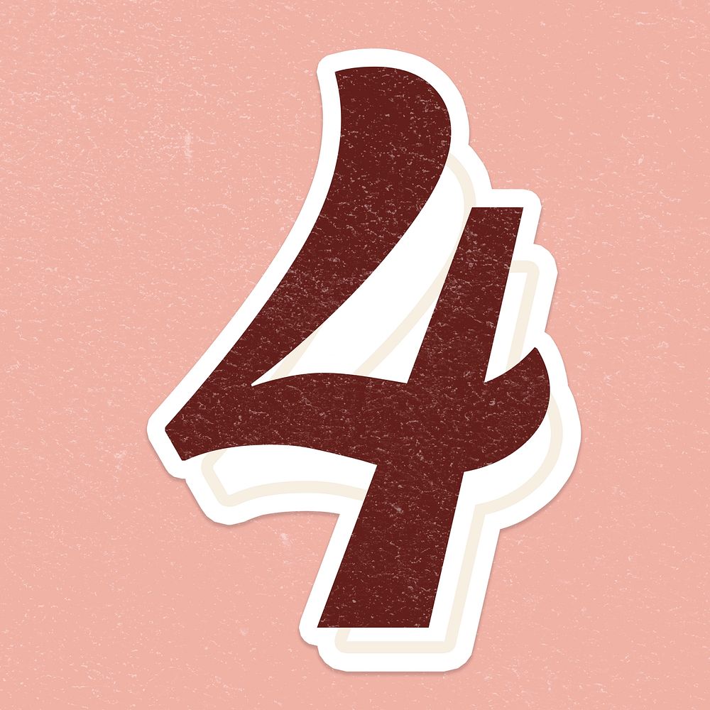Number four sign symbol icon | Free PSD - rawpixel