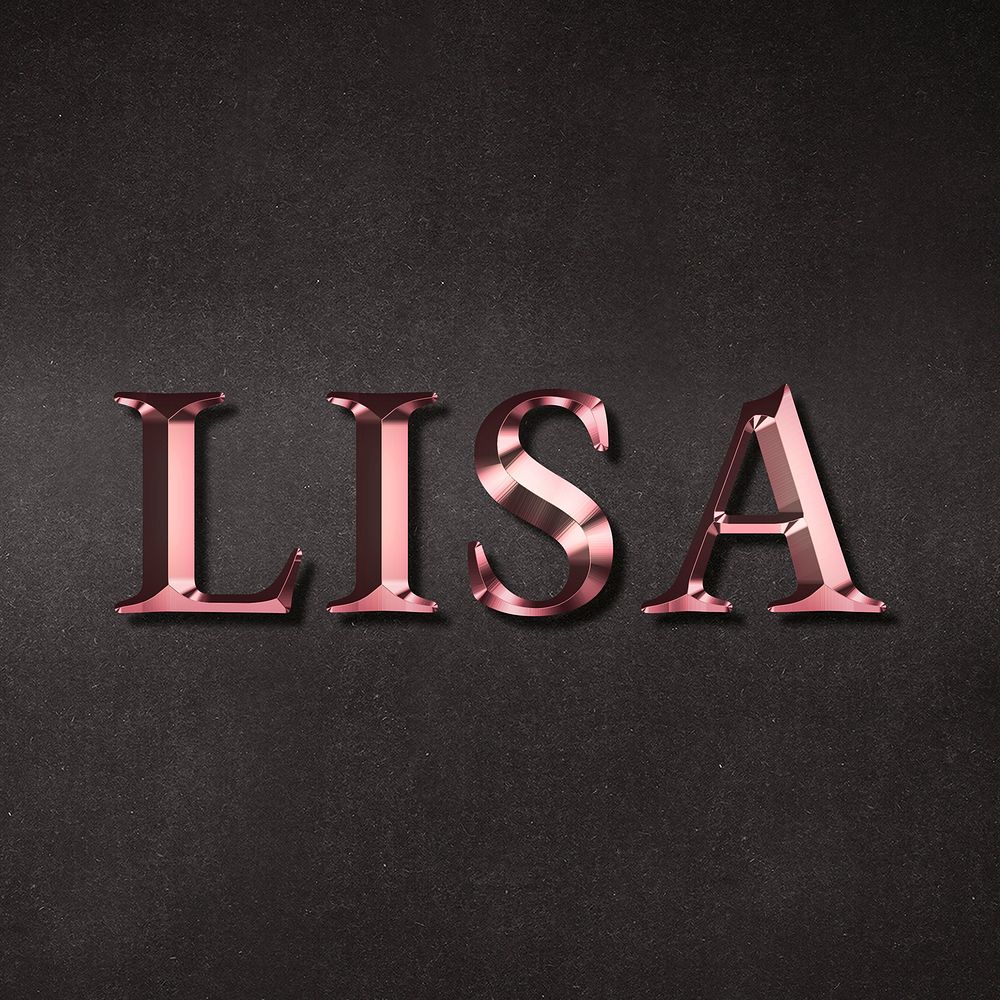 Lisa typography in rose gold | Free Photo - rawpixel