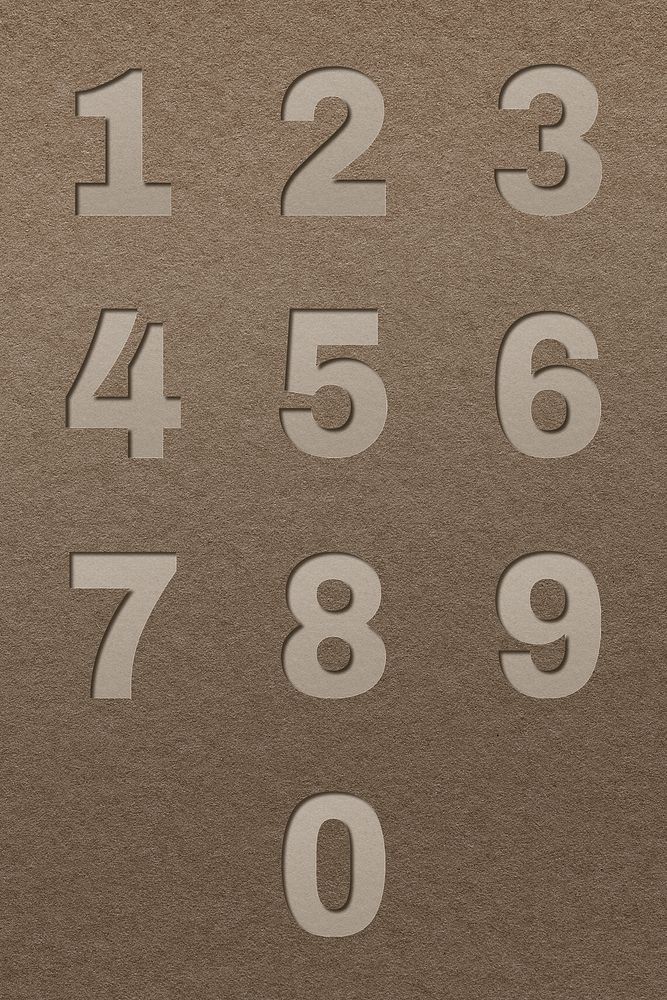 Paper cut 3d number psd | Free PSD - rawpixel