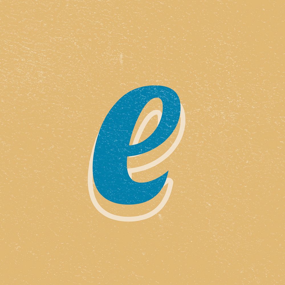Letter e psd alphabet lettering | Free PSD - rawpixel