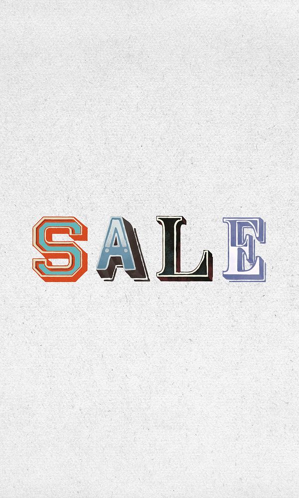 Sale word clipart vintage typography | Free Photo - rawpixel