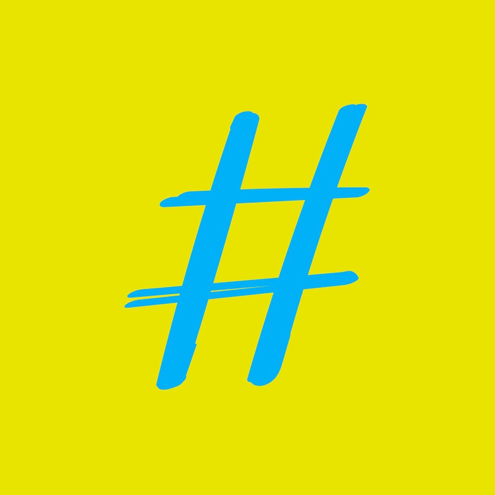 Hand drawn hashtag symbol vector | Free Vector - rawpixel