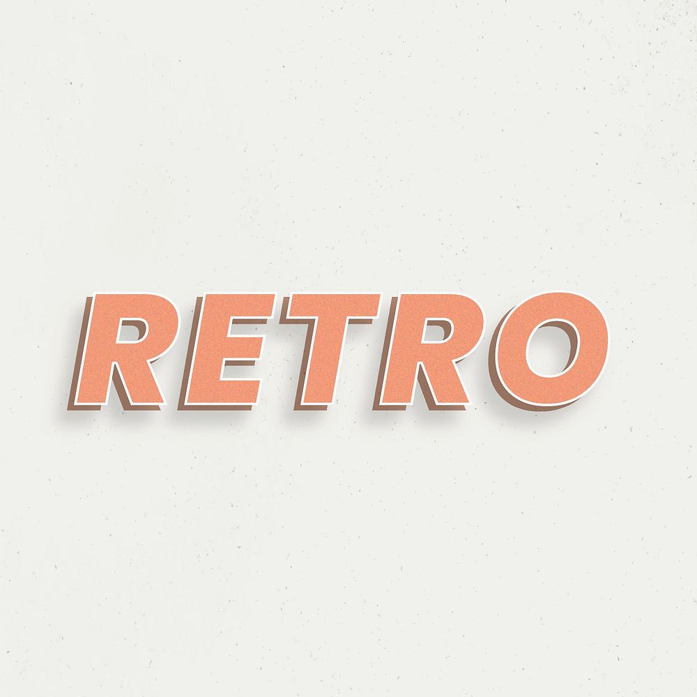3d effect retro vector word | Free Vector - rawpixel