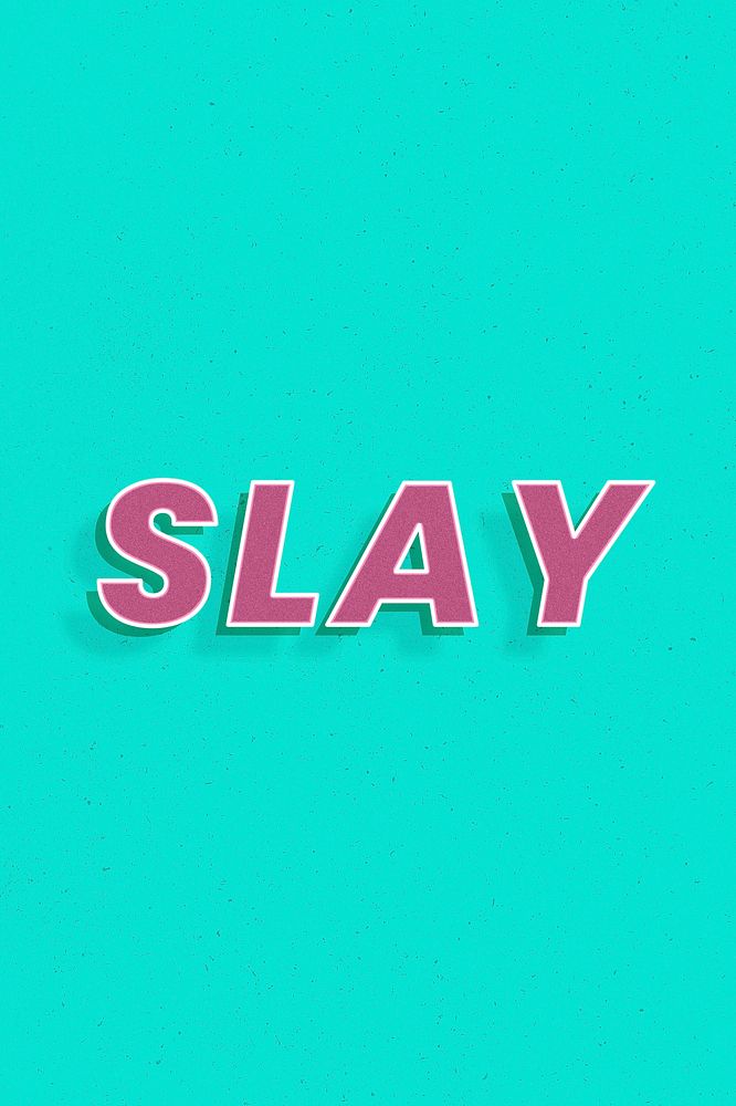 Slay retro shadow typography 3d | Free Photo - rawpixel