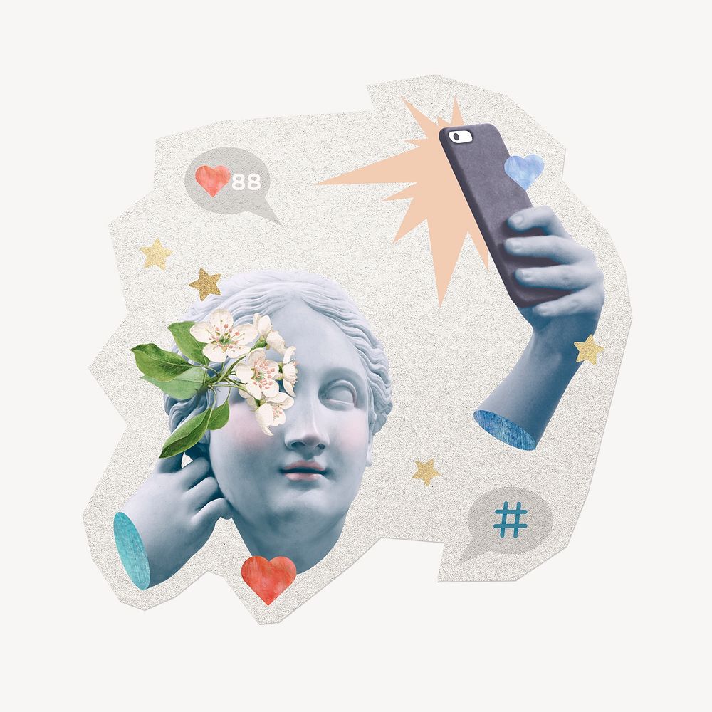 Social media beauty blogger sticker, | Premium Photo - rawpixel