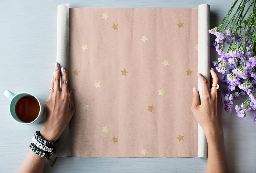 Paper roll, aesthetic pink star | Premium Photo - rawpixel
