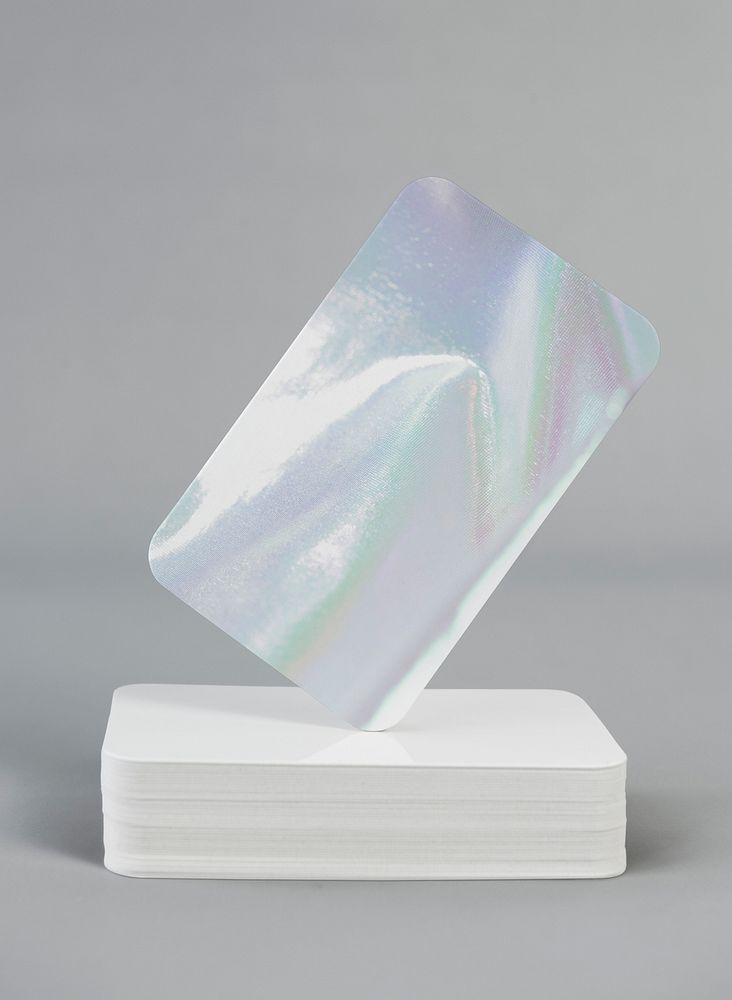 Holographic business card, iridescent photo | Premium Photo - rawpixel