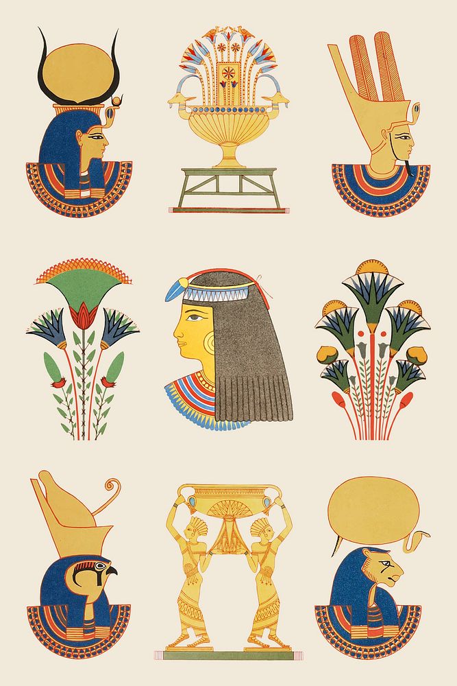 Ancient Egyptian ornamental vector element | Premium Vector - rawpixel