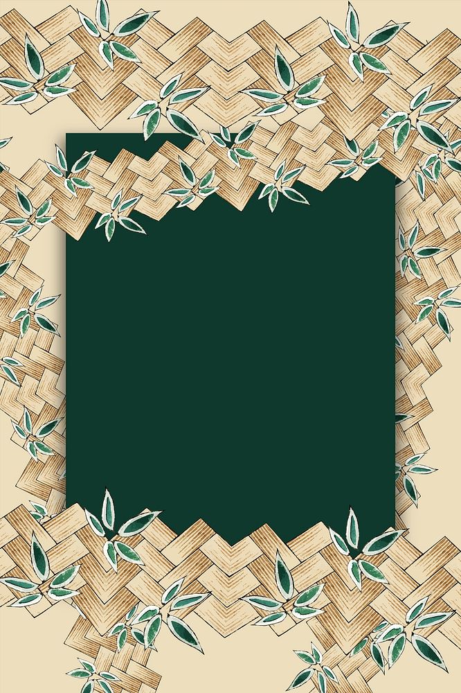 Japanese bamboo weave pattern frame | Premium Photo - rawpixel