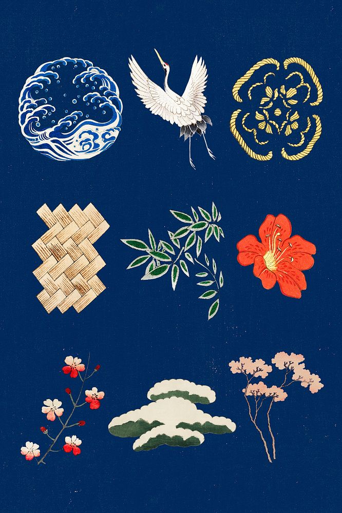 Japanese kamon ornamental element psd | Premium PSD - rawpixel