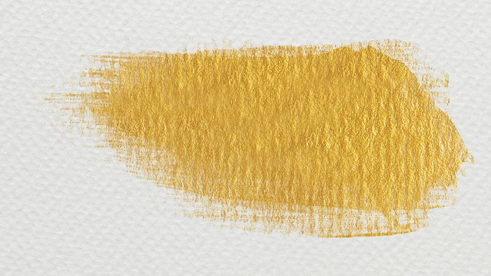 Metallic yellow paint stroke illustration | Premium PSD - rawpixel