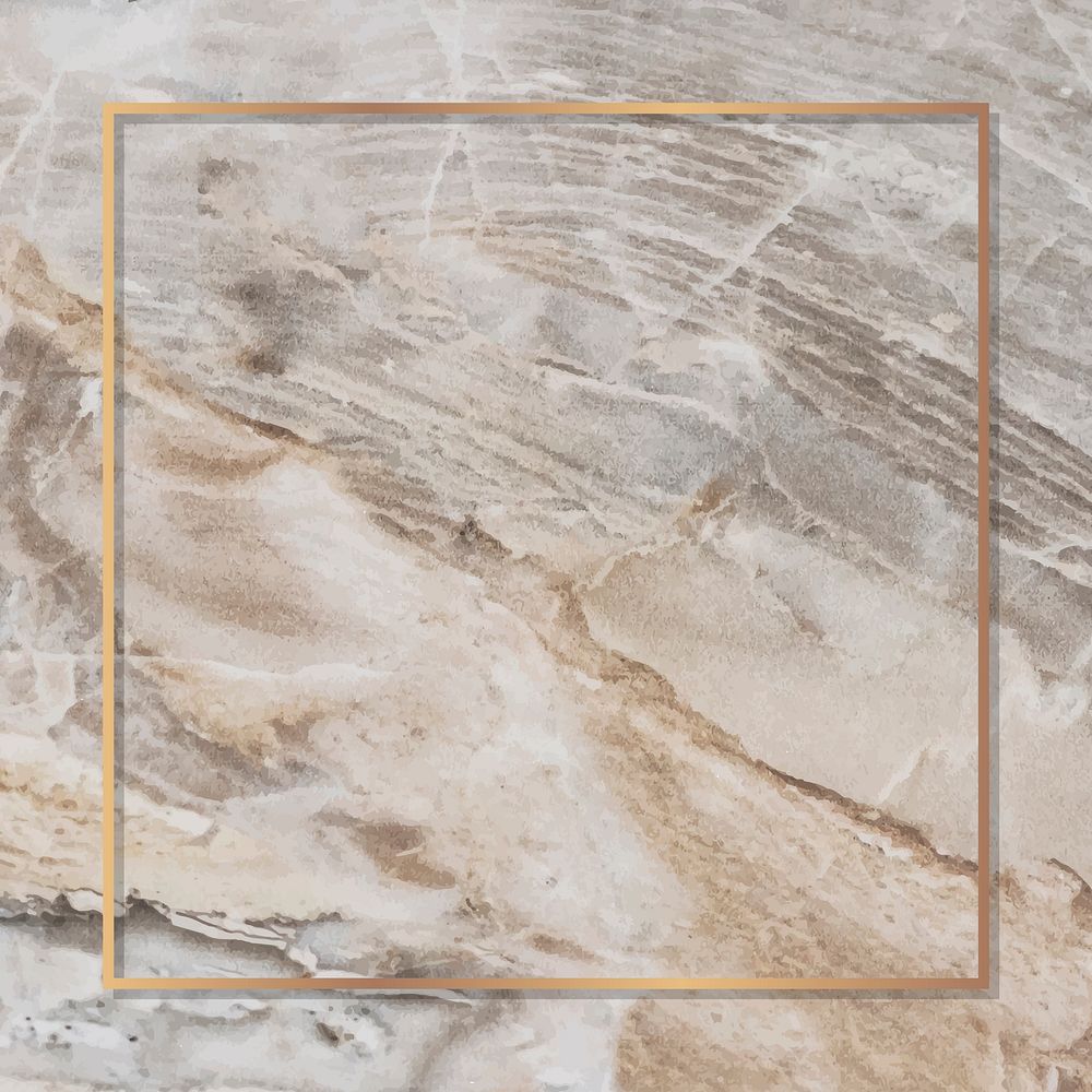 Rectangle gold frame on marble | Premium Vector - rawpixel