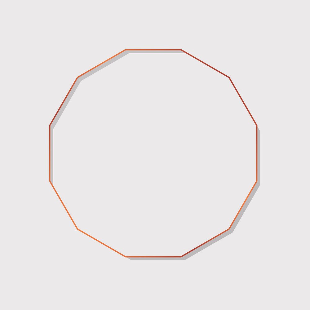 Polygon bronze frame on a blank | Premium Vector - rawpixel