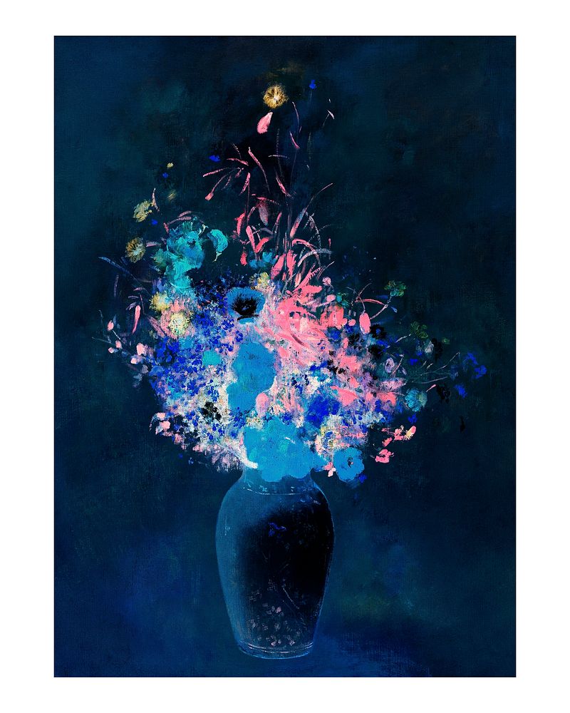 Neon vase of flowers vintage | Premium Photo - rawpixel