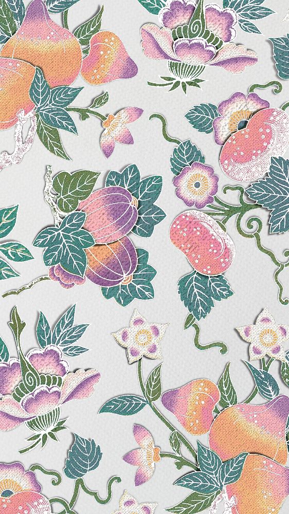 Colorful floral patterned background design | Premium PSD - rawpixel